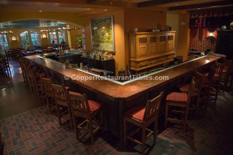 Copper Bar & Counter Tops for Restauarants