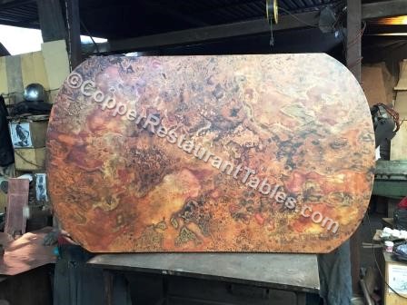 Copper Restaurant Table Tops