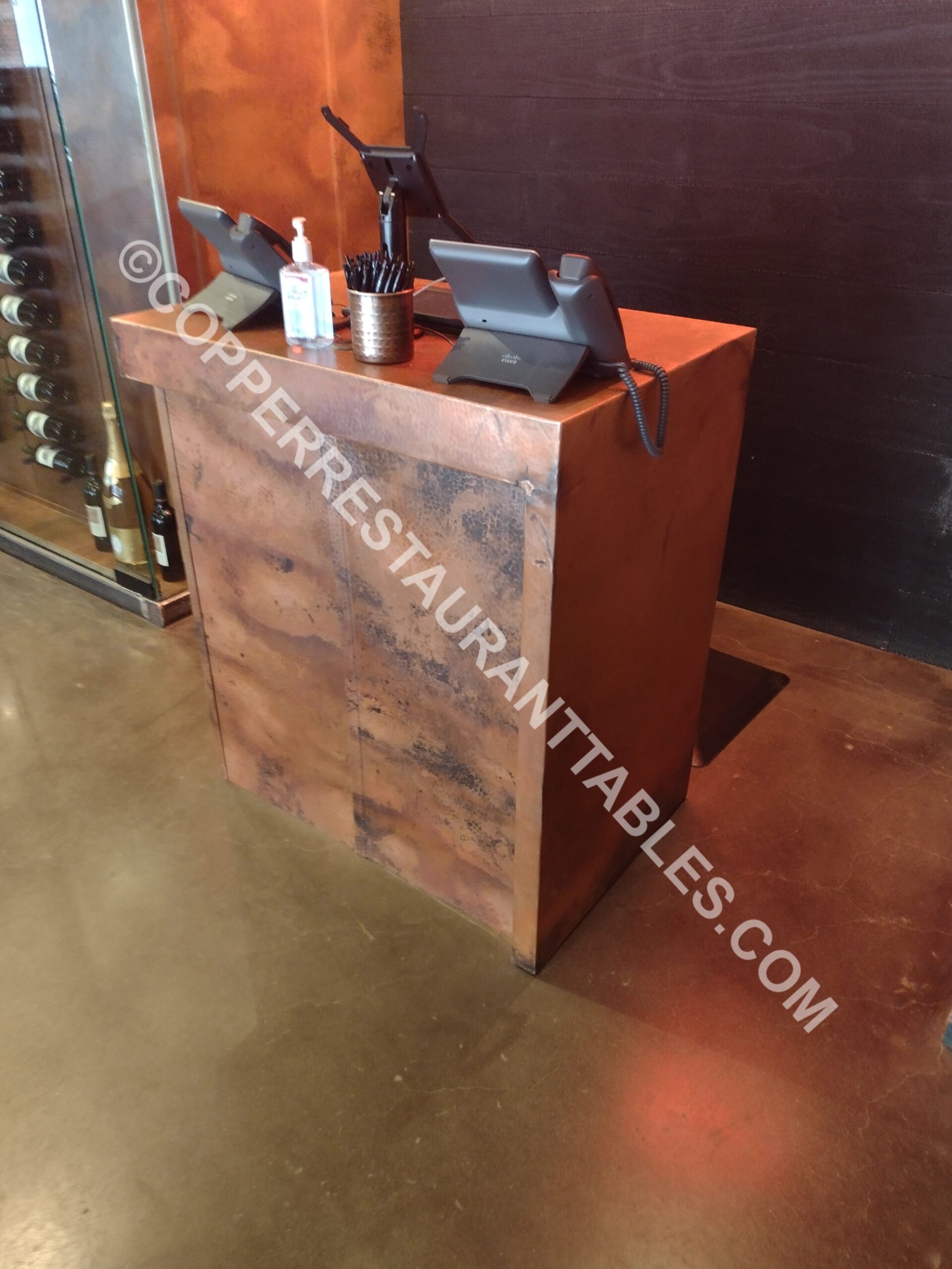 Large & Custom Copper Restaurant Table Tops